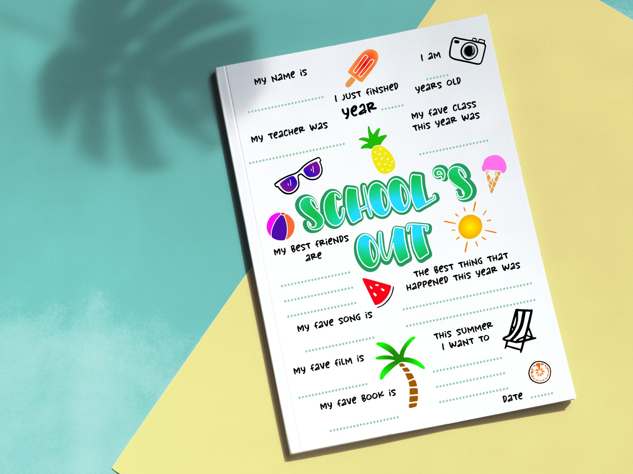 DIGITAL DOWNLOAD School's Out Printable for End of School - Etsy