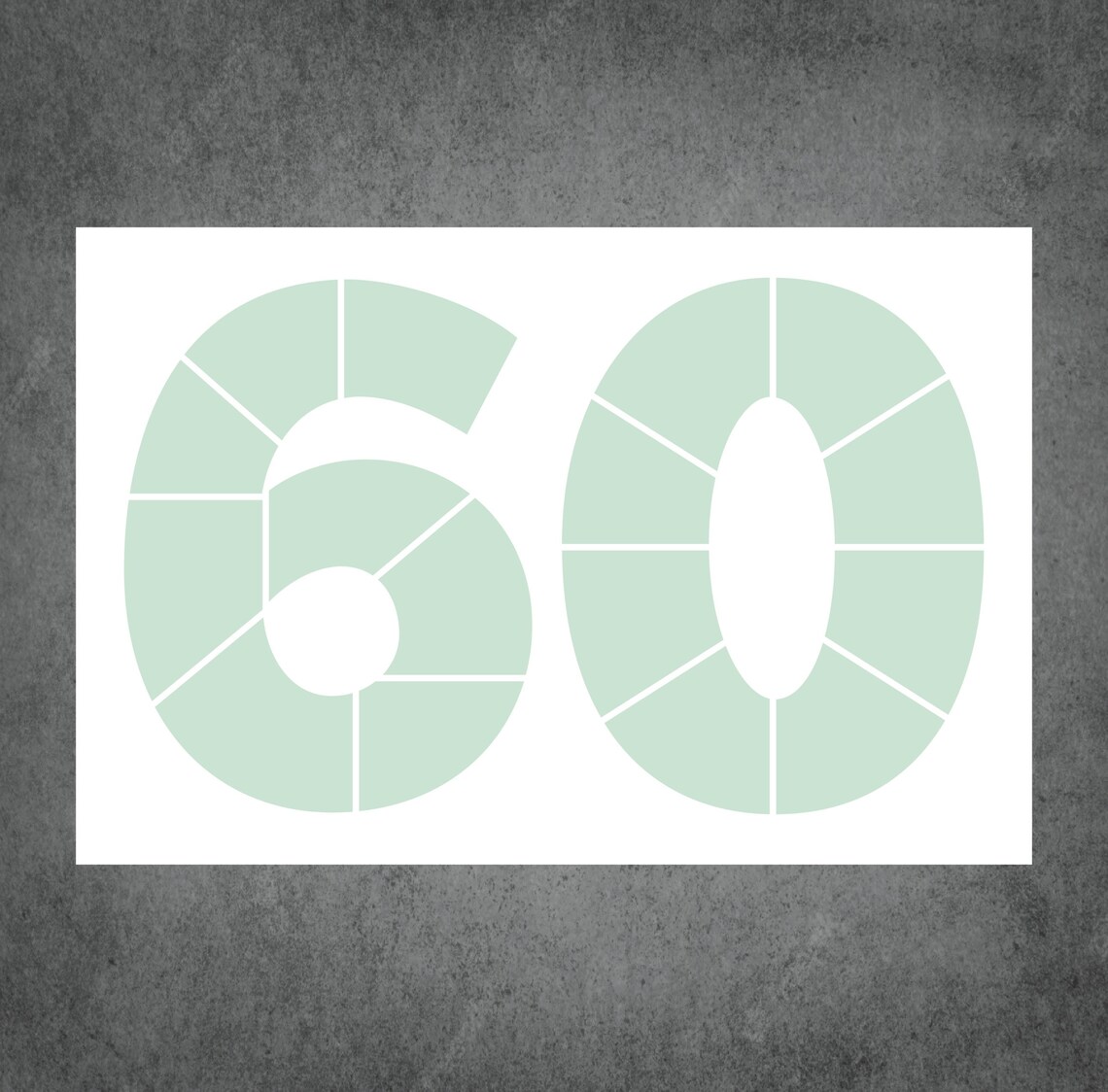 60th Birthday Number Photo Collage PDF / Pic Collage / Image - Etsy