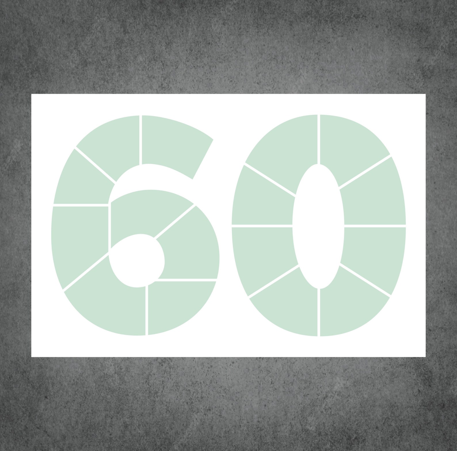 60th Birthday Number Photo Collage PDF / Pic Collage / Image Collage ...