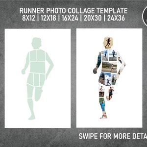 Running Runner Sport Photo Collage Template Canva PDF | Memorial ...