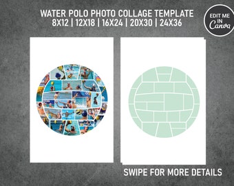 Baseball Ball Sport Photo Collage Template Canva PDF Memorial Collage ...