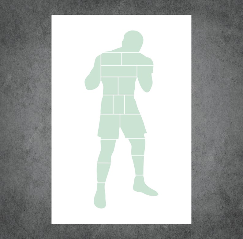 Boxing Photo Collage Template Canva PDF | Memorial Collage 8x12, 12x18 ...