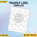 Triangle Labels Template SVG Cut File Vector Cricut Png Dxf Eps PDF - Etsy