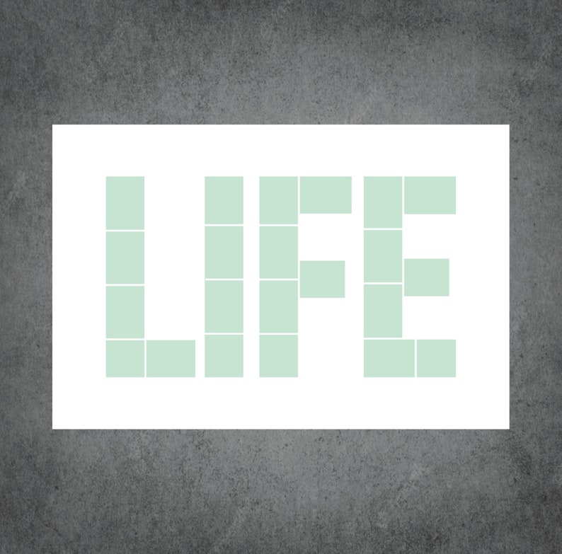 Life Photo Collage PDF / Pic Collage / Image Collage Template - Etsy