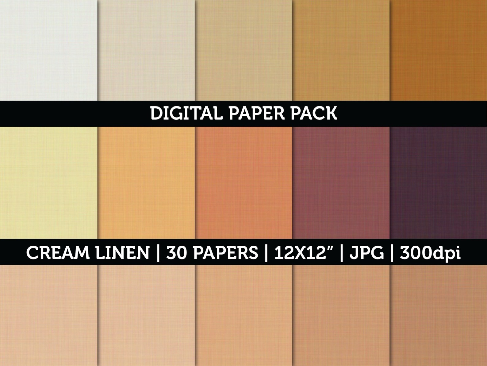 30 Cream Linen Digital Paper Texture Scrapbooking High Quality - Etsy