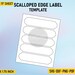 Decorative Scalloped Edge Label Template 7.5 X 1.75 SVG Cut File Vector ...
