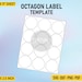 Octagon Label Template SVG Cut File Vector Cricut Png Dxf Eps PDF - Etsy