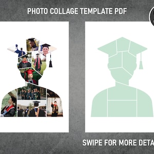 Graduation Ceremony Boy Photo Collage Template Canva PDF | Memorial ...