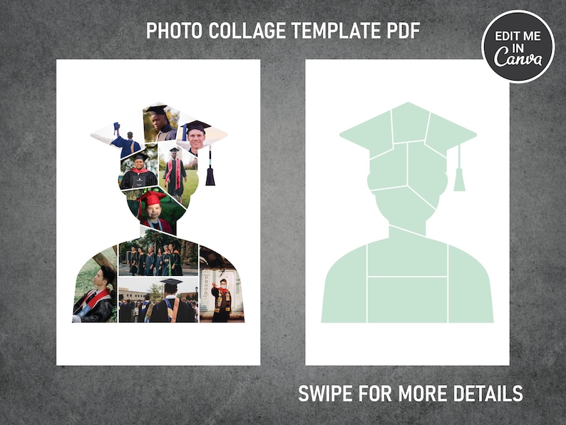Graduation Ceremony Boy Photo Collage Template Canva PDF | Memorial ...