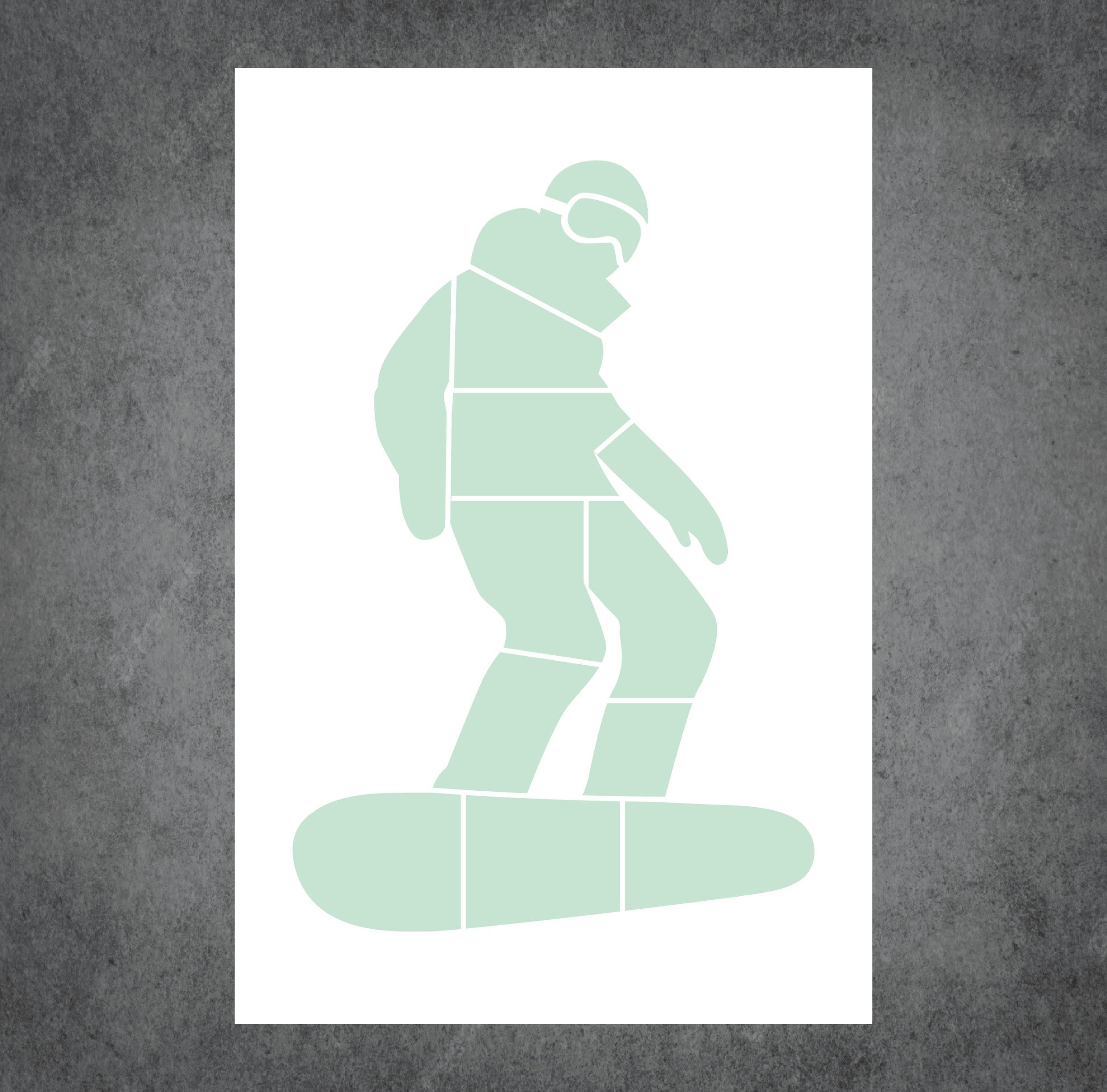Snowboarding Photo Collage Template Canva PDF | 8x12, 12x18, 16x24 ...