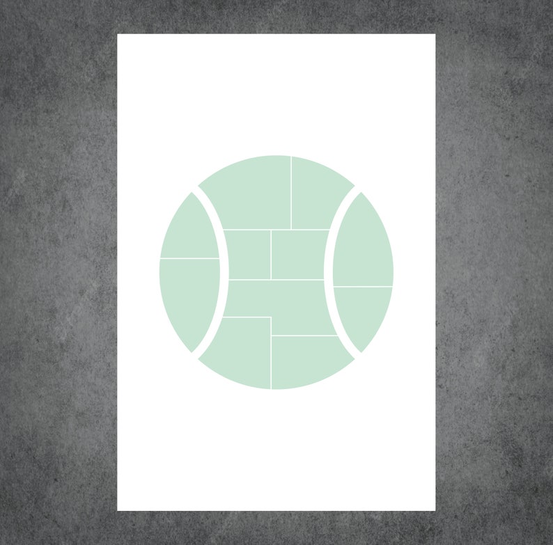Tennis Ball Photo Collage PDF / Pic Collage / Image Collage - Etsy
