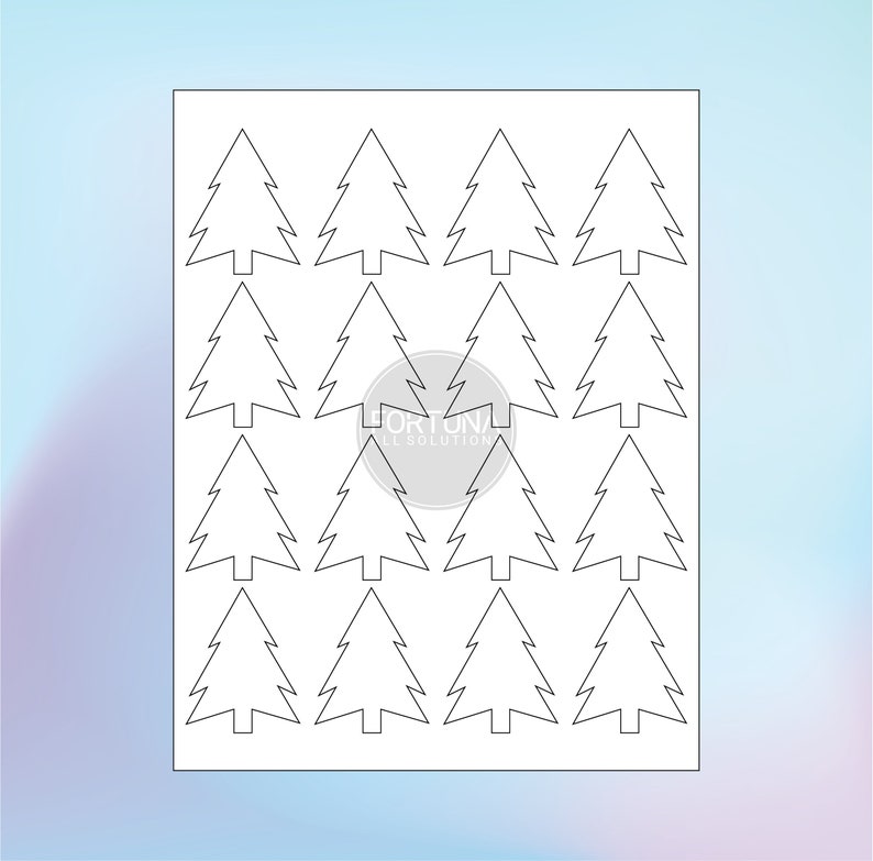 Christmas Tree Label Template SVG Cut File Vector Cricut Png Dxf Eps ...