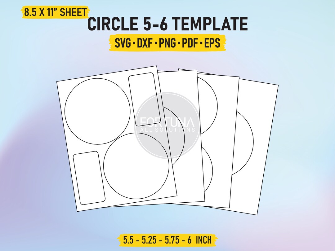 Round Circle Label 5 Inch | 5.25 Inch | 5.5 Inch | 5.75 Inch | 6 Inch ...