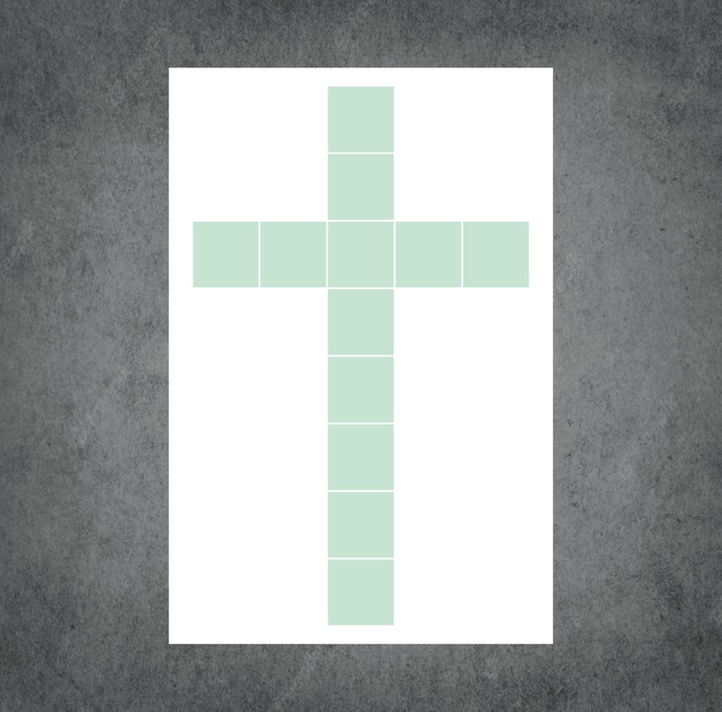 Christian Cross Photo Collage Template Canva PDF | Memorial Collage ...
