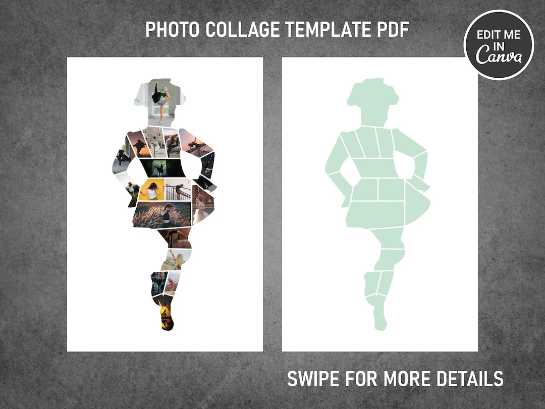 Grace Dance Photo Collage Canva Template PDF | Memorial Collage 8x12 ...