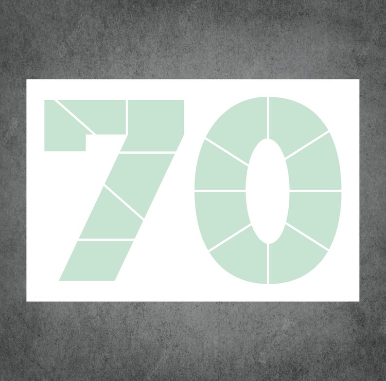 70th Birthday Number Photo Collage PDF / Pic Collage / Image Collage ...