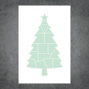 Christmas Tree Photo Collage Template Canva PDF | Memorial Collage 8x12 ...