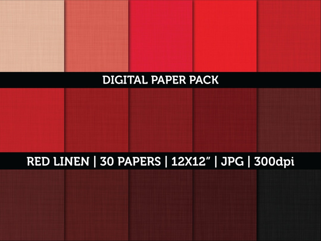30 Red Maroon Linen Digital Paper Texture Scrapbooking High Quality JPG ...