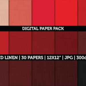 30 Red Maroon Linen Digital Paper Texture Scrapbooking High Quality JPG ...
