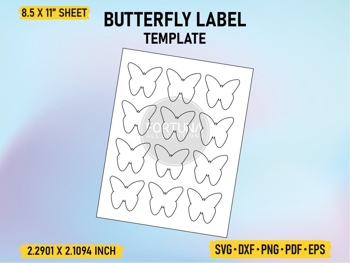 Butterfly Blank Label Template SVG Cut File Vector Cricut Png - Etsy