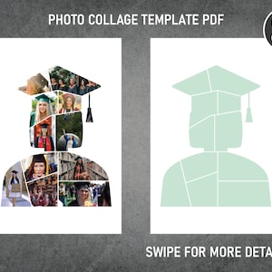 Graduation Ceremony Girl Photo Collage Template Canva PDF | Memorial ...