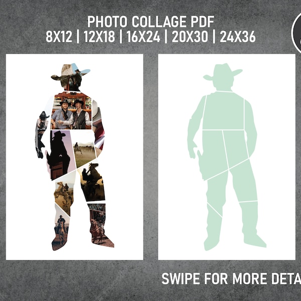 Cowboy Memorial Template - Etsy