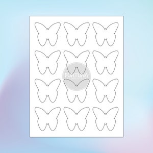 Butterfly Blank Label Template SVG Cut File Vector Cricut Png Dxf Eps ...