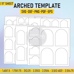 Decorative Arched Label Template SVG Cut File Vector Cricut Eps Png Dxf ...