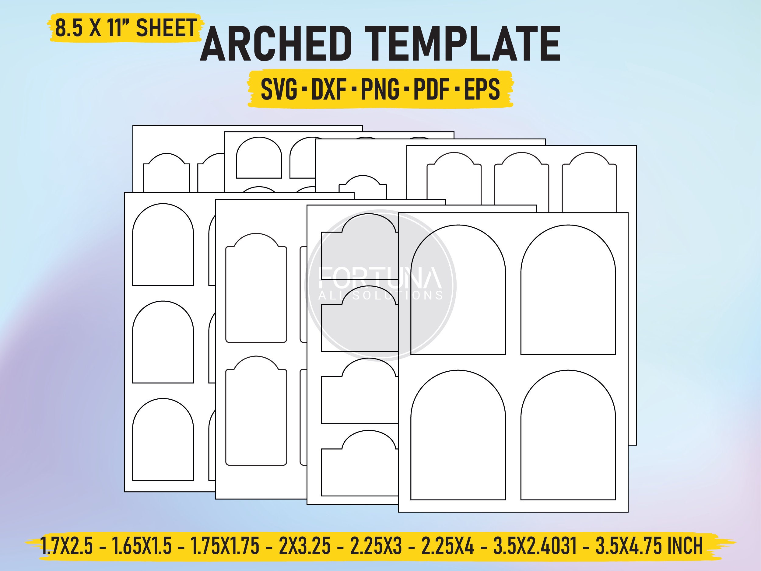 Decorative Arched Label Template SVG Cut File Vector Cricut - Etsy ...