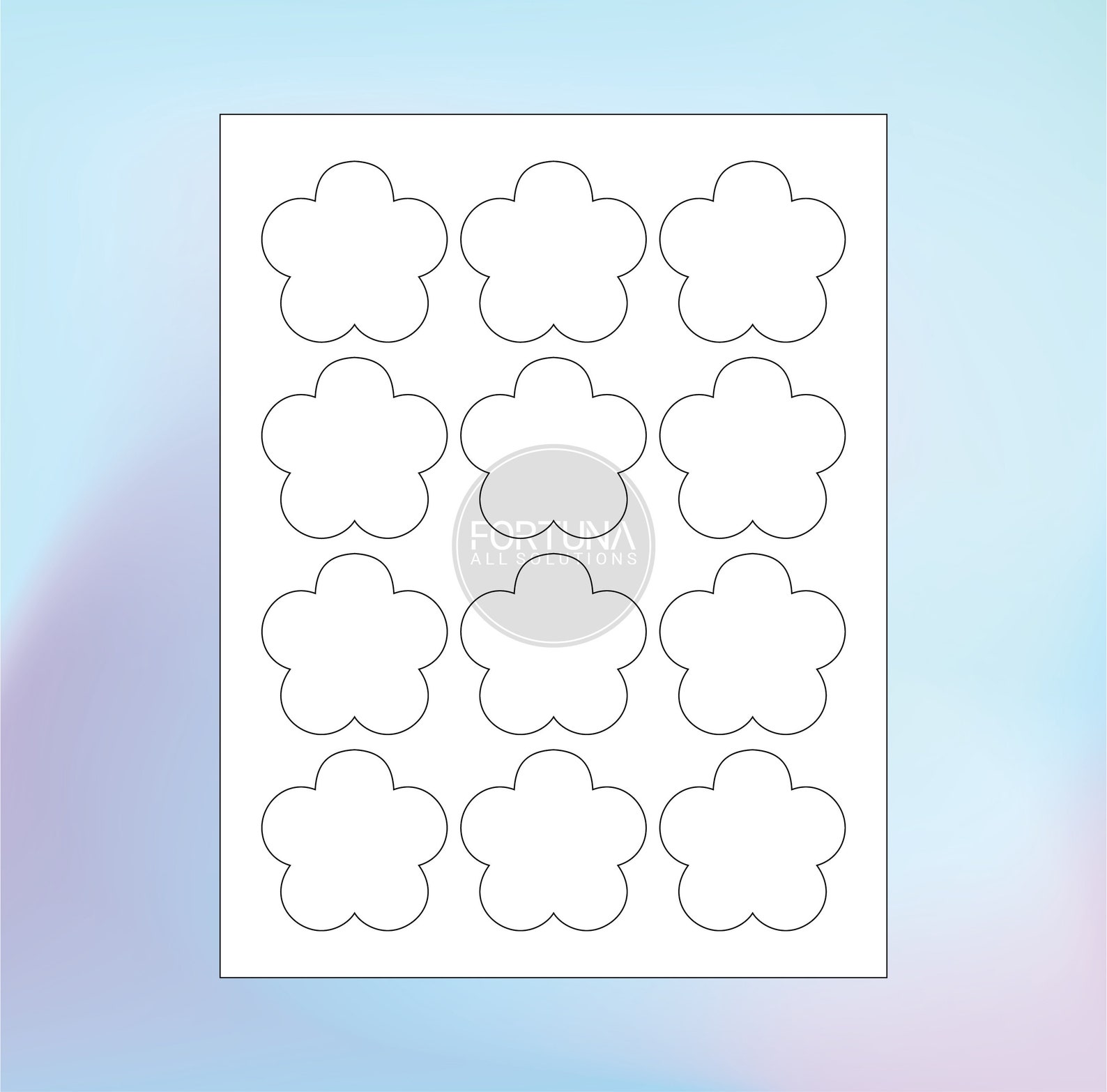 Star Flower Label Template SVG Cut File Vector Cricut Png Dxf Eps PDF ...