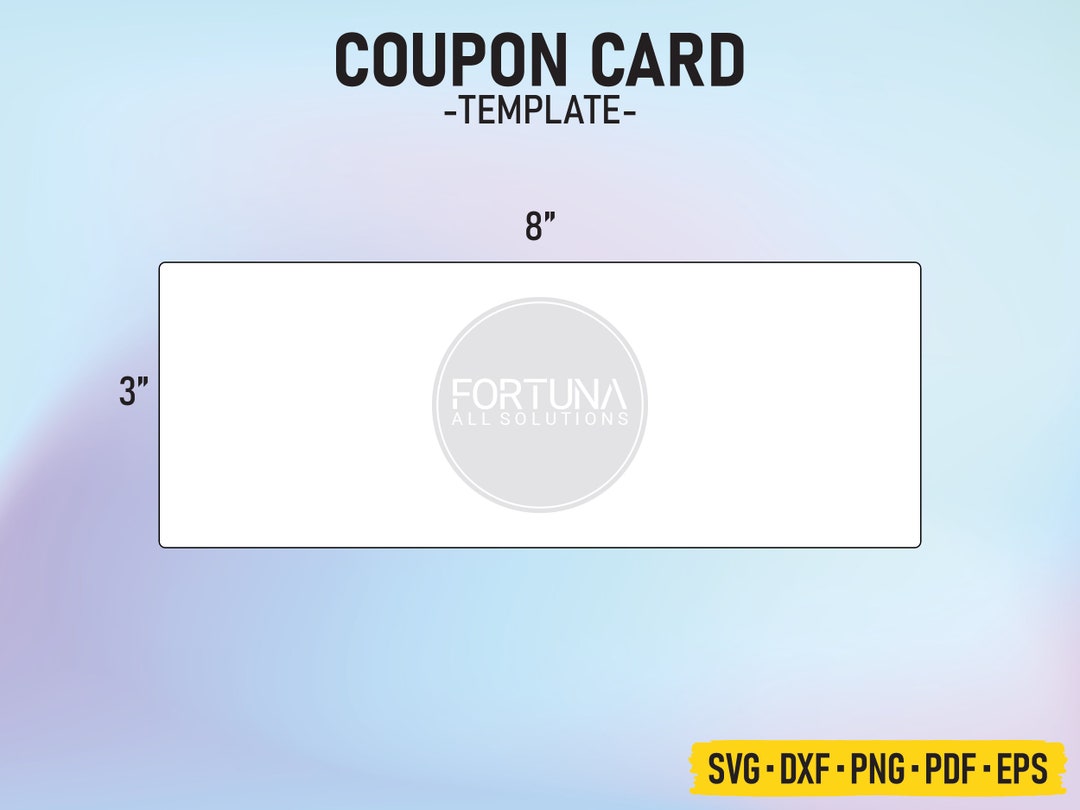 Coupon Card Template SVG Cut File Vector Cricut Png Dxf Eps - Etsy