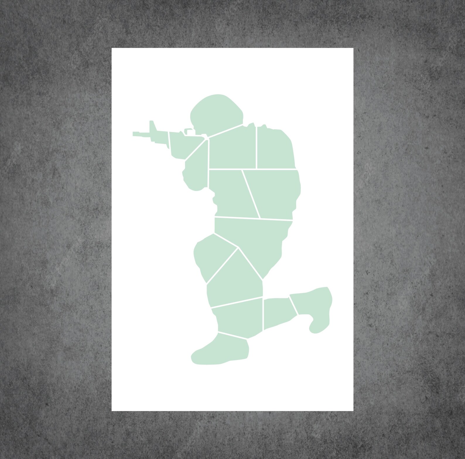 Soldier Photo Collage Canva Template PDF | Memorial Collage 8x12, 12x18 ...