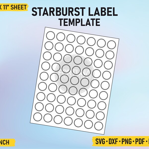 Starburst Labels - Etsy