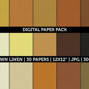 30 Brown Linen Digital Paper Texture Scrapbooking High Quality JPG 300 ...
