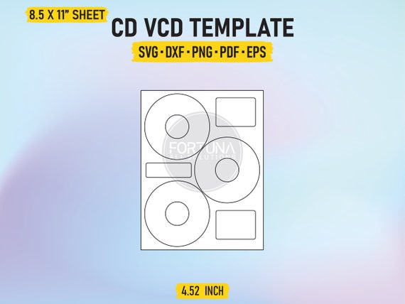 CD DVD Disc Blu-ray Label Template SVG Cut File Vector Cricut | Etsy