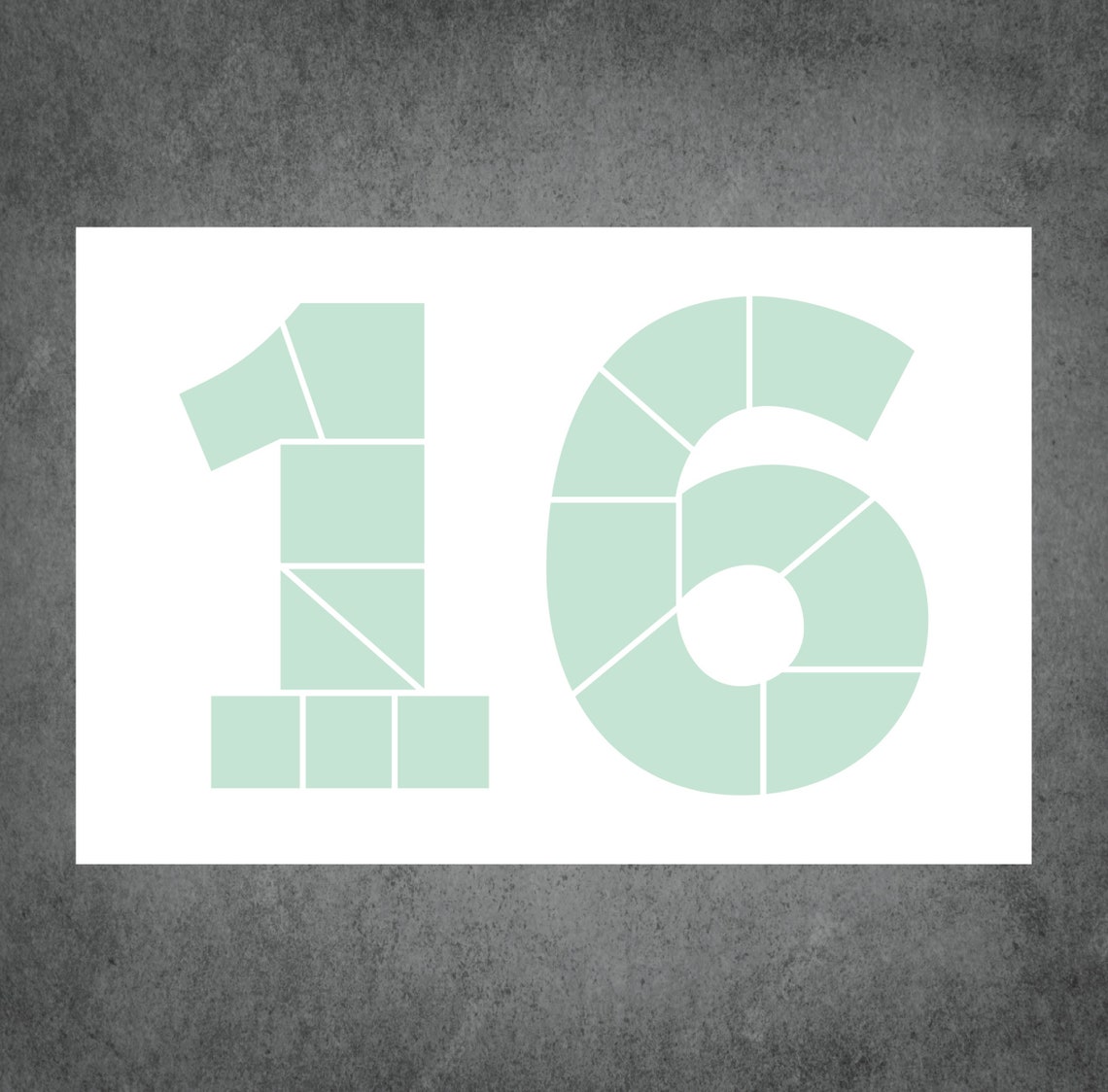 16th Birthday Number Photo Collage / Pic Collage / Image - Etsy