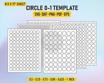 Circle Template 45mm A4 A5 A6 Blank Circle Label Sticker - Etsy