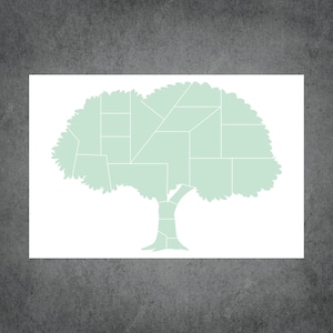 Tree Photo Collage Template Canva PDF | Memorial Collage 8x12, 12x18 ...