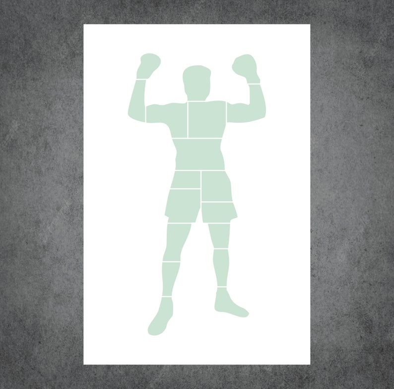 Boxing Sport Photo Collage Template Canva PDF Memorial - Etsy