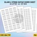 Blank Printable Guitar Chord Charts Diagram Sheet 6 String PDF PNG | A4 ...