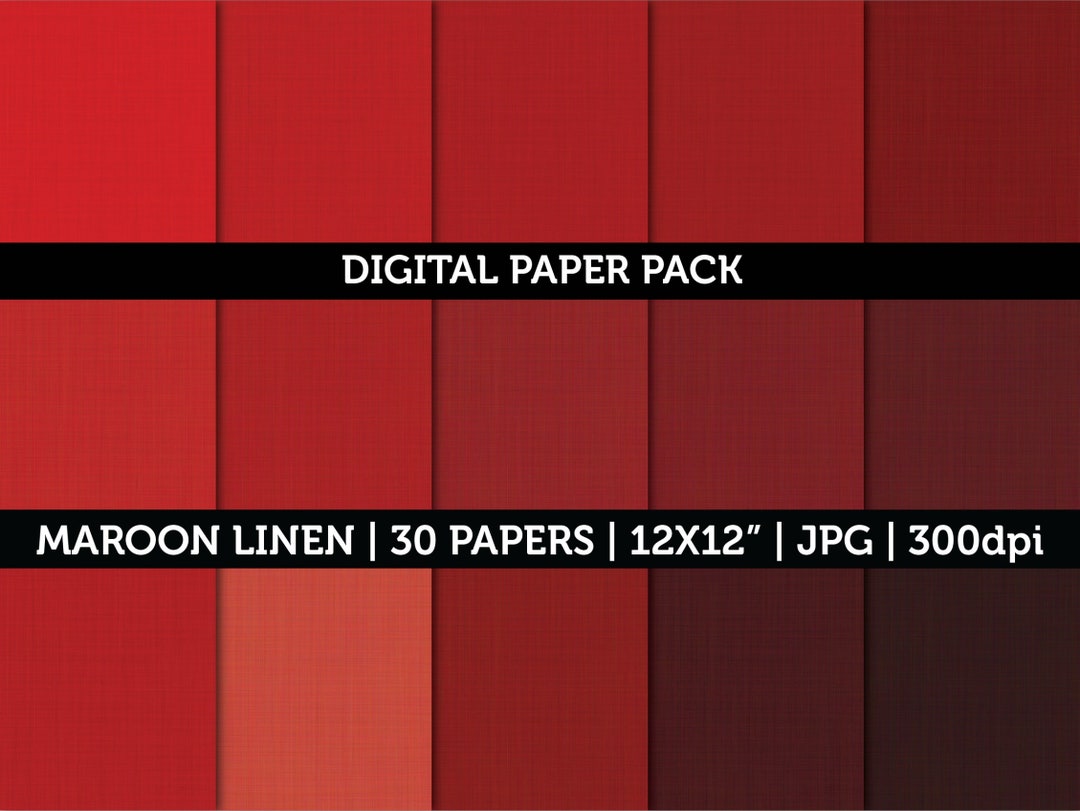 30 Maroon Burgundy Linen Digital Paper Texture Scrapbooking High ...
