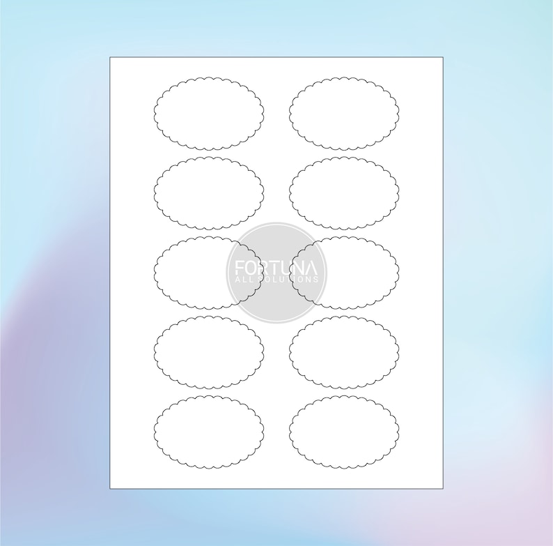 Scalloped Oval Label Template SVG Cut File Vector Cricut Png - Etsy New Zealand