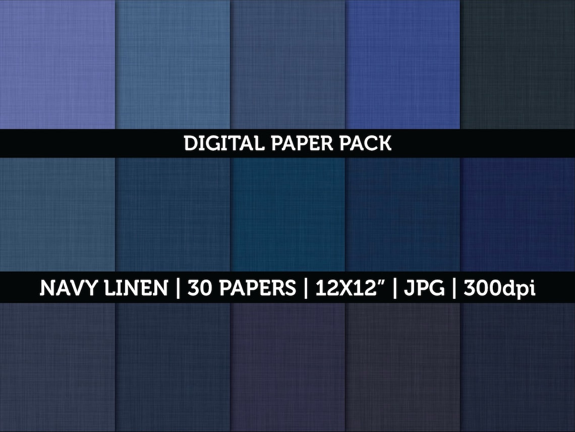 30 Blue Navy Linen Digital Paper Texture Scrapbooking High - Etsy