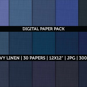 30 Blue Navy Linen Digital Paper Texture Scrapbooking High Quality JPG ...