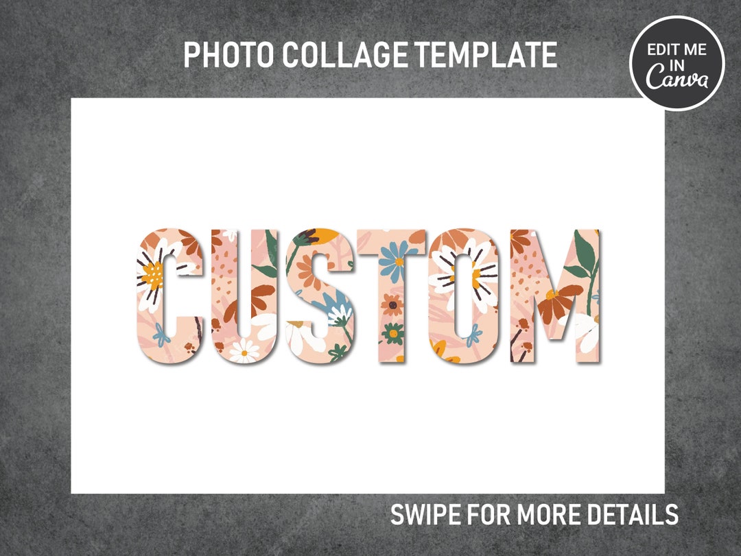 CUSTOM Poster Photo Collage Template Canva PDF - Etsy