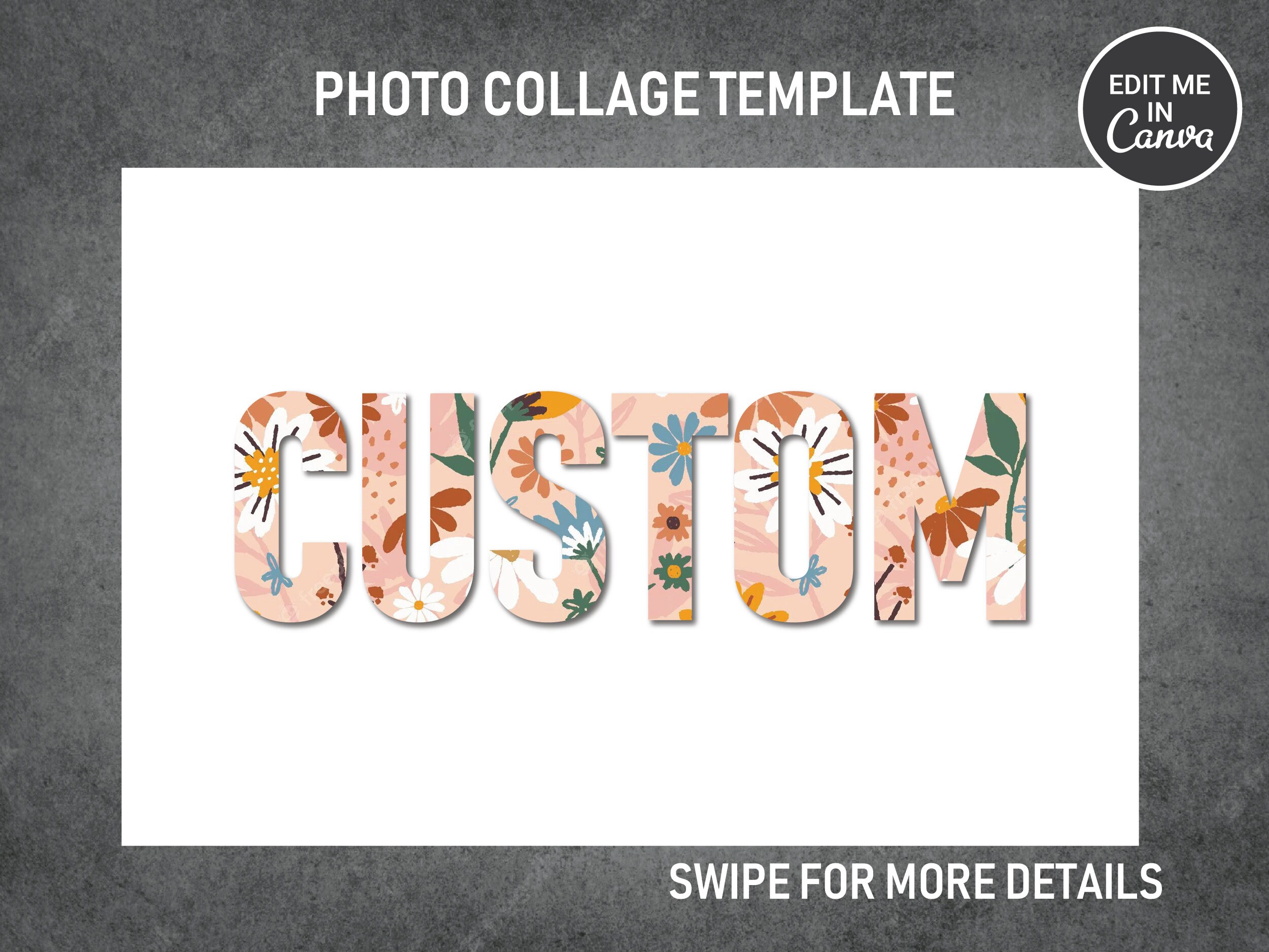 CUSTOM Poster Photo Collage Template Canva PDF - Etsy