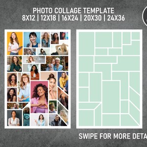 Photo Collage Template for 26 Photos | Memorial Collage | Funeral ...