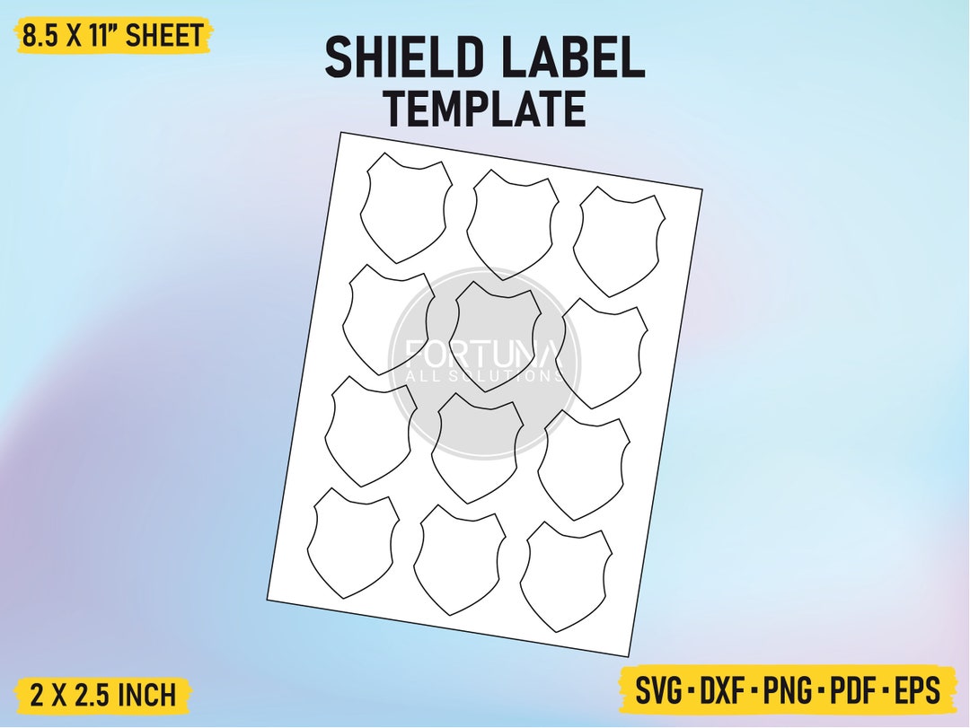 Shield Beer Bottle Label Template SVG Cut File Vector Cricut Png Dxf ...