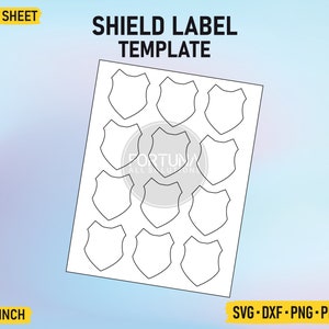Shield Beer Bottle Label Template SVG Cut File Vector Cricut Png Dxf ...