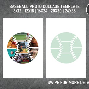 Baseball Ball Sport Photo Collage Template Canva PDF | Memorial Collage ...
